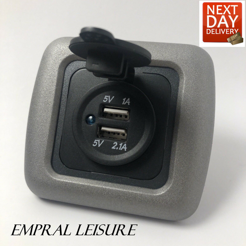12v Camper CBE Dual Double USB Socket Charger Campervan Caravan ...