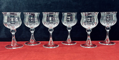 Daum Verone 6 Wine Glasses Weingläser Verre A Vin Cristal Uni Medieval ...