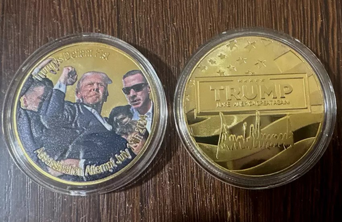 2024 NEVER SURRENDER President TRUMP'S DEFIANT FIST Gold Tone ...