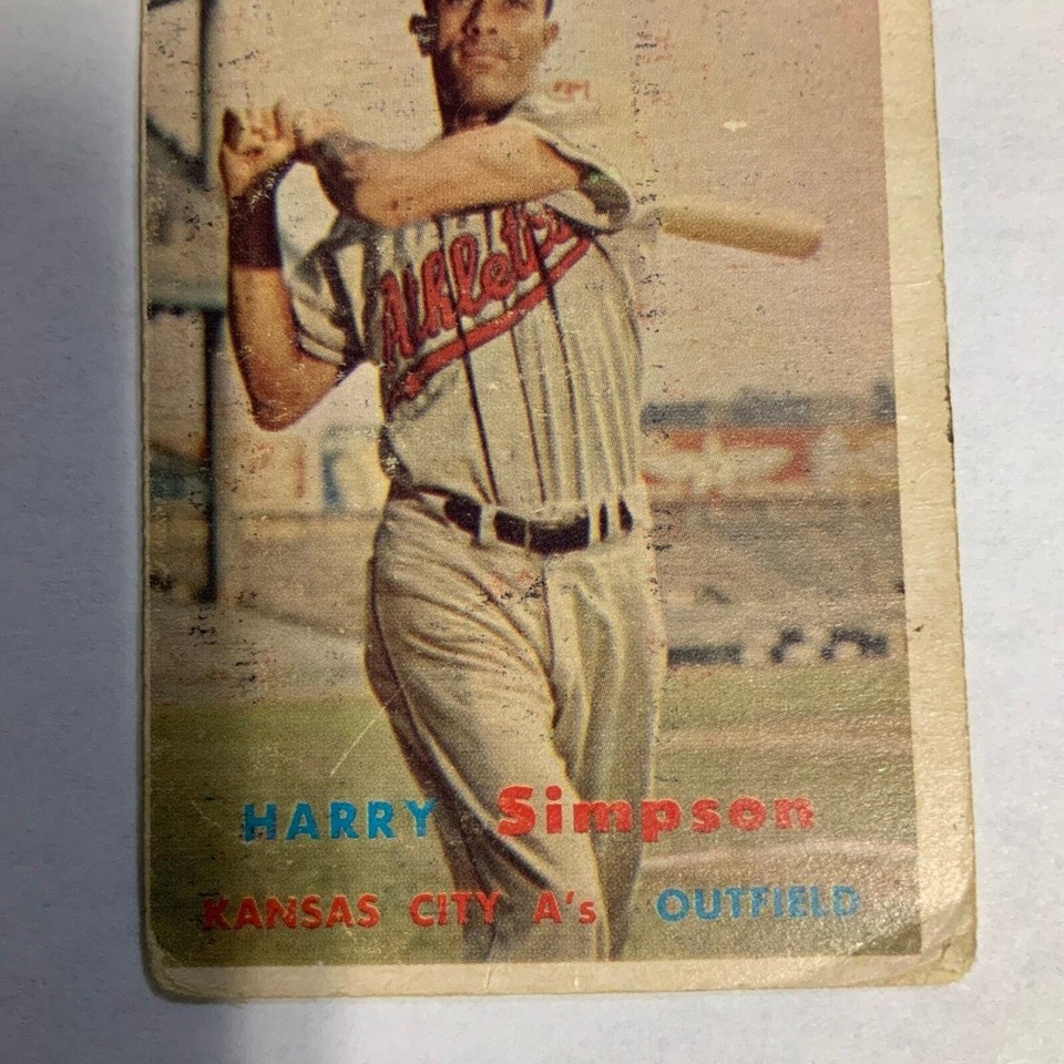 1957 TOPPS Harry Simpson Baseball Trading Card #225 | eBay UK