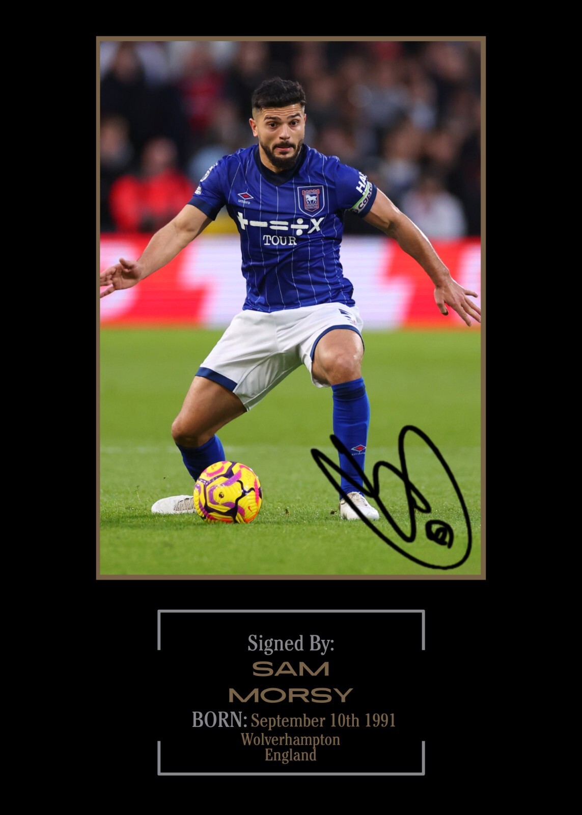 SAM MORSY Signed IPSWICH TOWN FOOTBALL/SOCCER Printed Autograph Photo ...