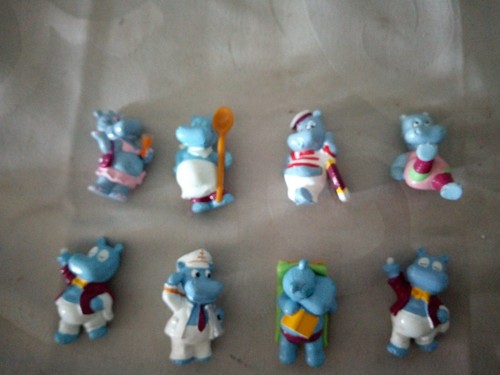 PERSONNAGE HAPPY HIPPO KINDER X8 1992 BON ÉTAT MASK KENNER MAITRES DE ...