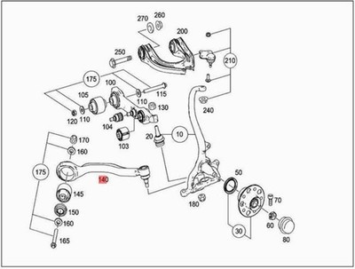 Genuine MERCEDES C219 S211 W211 CLS C219 E-CLASS W211 Strut rod ...