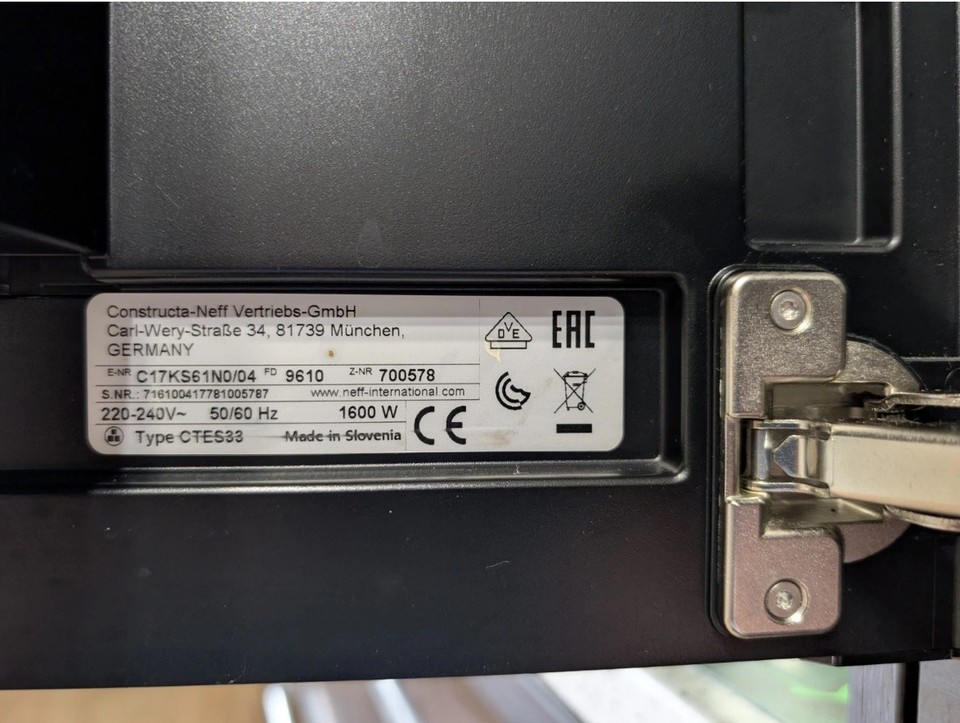 NEFF Built-In Coffee Machine C17KS61NO/04 - for Parts Or Repair | eBay UK