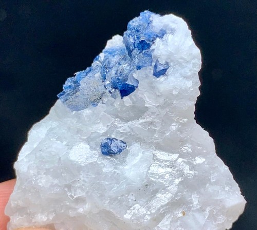 Rare Deep Blue Spinel Crystals on White Matrix | Mineral Specimen, 9 ...
