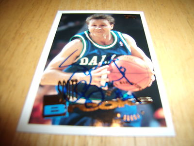 SCOTT BROOKS AUTOGRAPH CARD 1995 TOPPS #88 DALLAS MAVERICKS | eBay