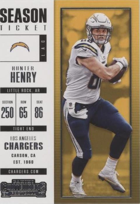 2017 Panini Contenders - Season Ticket Hunter Henry #71 for sale online ...