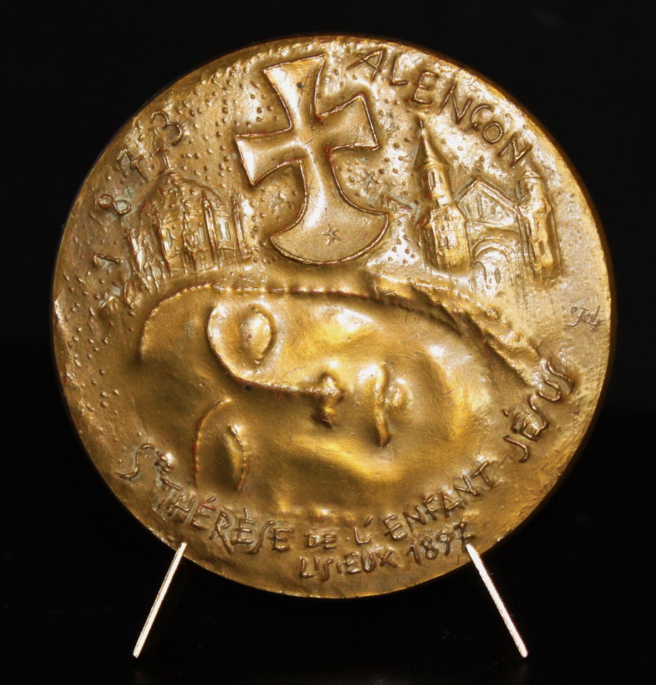 Medal Saint Teresa Martin Lisieux the Child Jesus 1972 306g religious ...