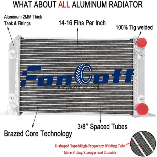 3-Row Aluminum Radiator For VW Scirocco/Pro Stock Style Drag Racing ...