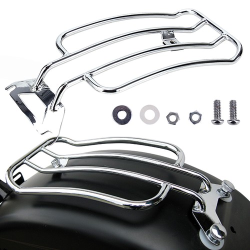 Chrome Rear Solo Seat Luggage Fender Rack For Harley Touring Electra ...