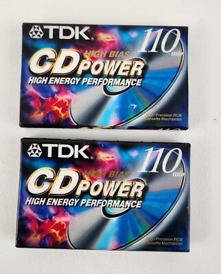 TDK CD Power 2 110 Minutes High Bias Type II Blank Cassette Tapes ...