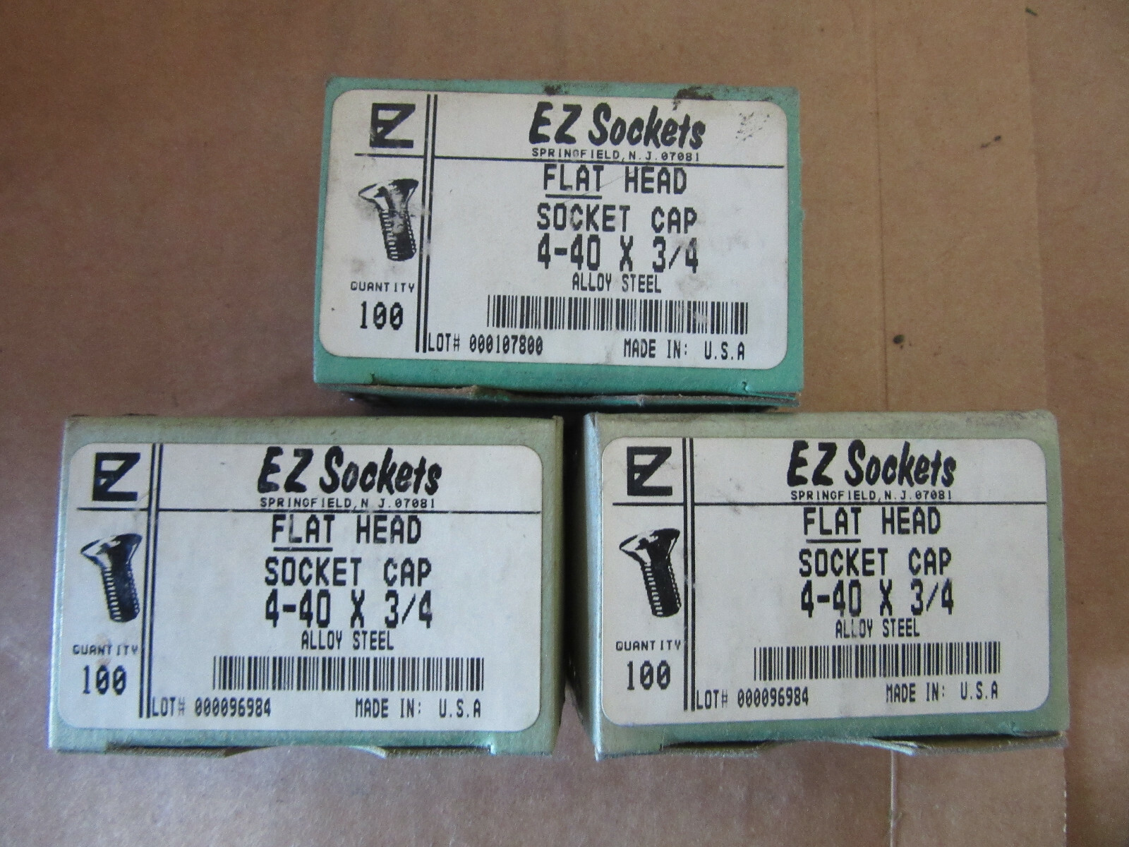 (300) EZ Sockets 4/40 X 3/4" Flat Head Socket Cap Screws NEW!!! Free ...