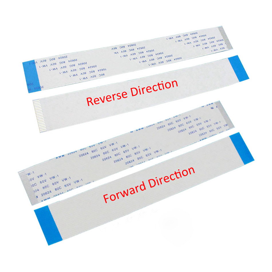 12-Pin 0.5mm 1mm FFC/FPC Flexible Flat Cable Forward/Reverse Direction ...
