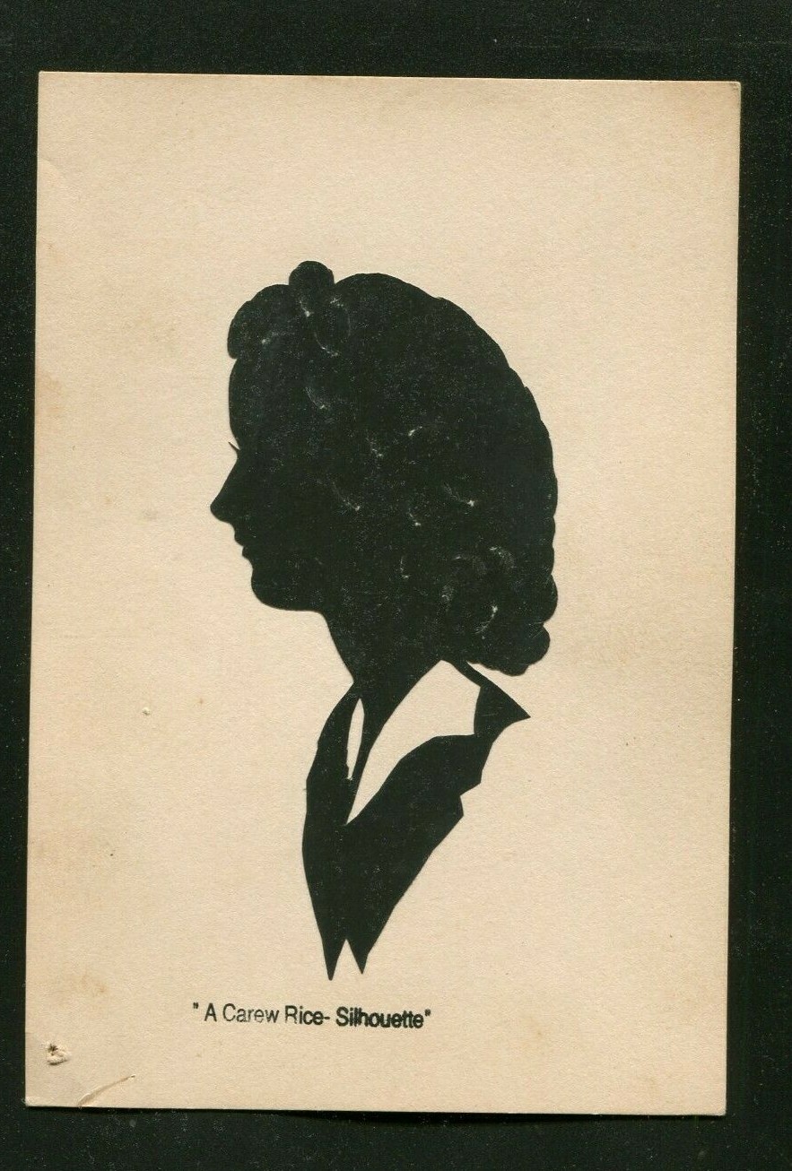 CAREW RICE ORiGINAL HAND CUT SILHOUETTE OF YOUNG GIRL ON 4 X 6 MOUNT | eBay