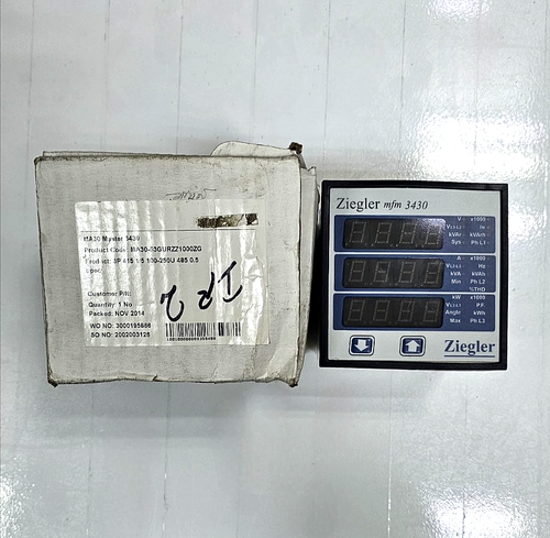 Ziegler MFM 3430 Multi-Function Meter | 3Ph 415V | 5A/1A | 100–250V AC ...