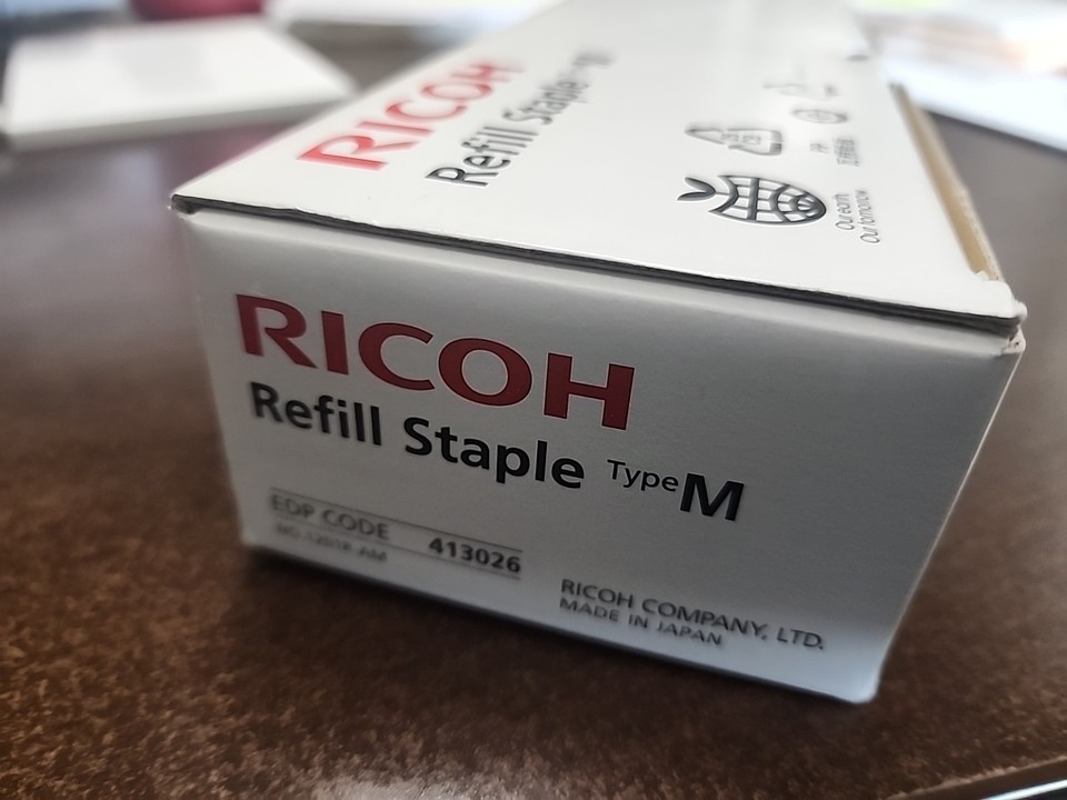 Ricoh 413026 (Type M) Refill Staple Cartridge, Carton of 5 | eBay