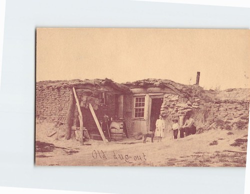 Postcard When Settlers Old Dug Out Western Kansas USA | eBay