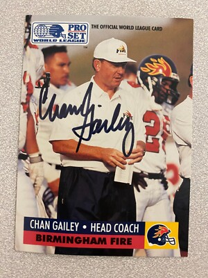 Chan Gailey signed BIRMINGHAM FIRE card WORLD FOOTBALL LEAGUE | eBay