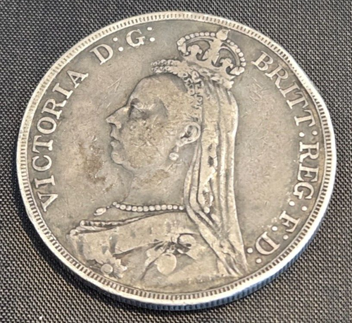 1889 Great Britain Silver Crown Coin Queen Victoria | eBay