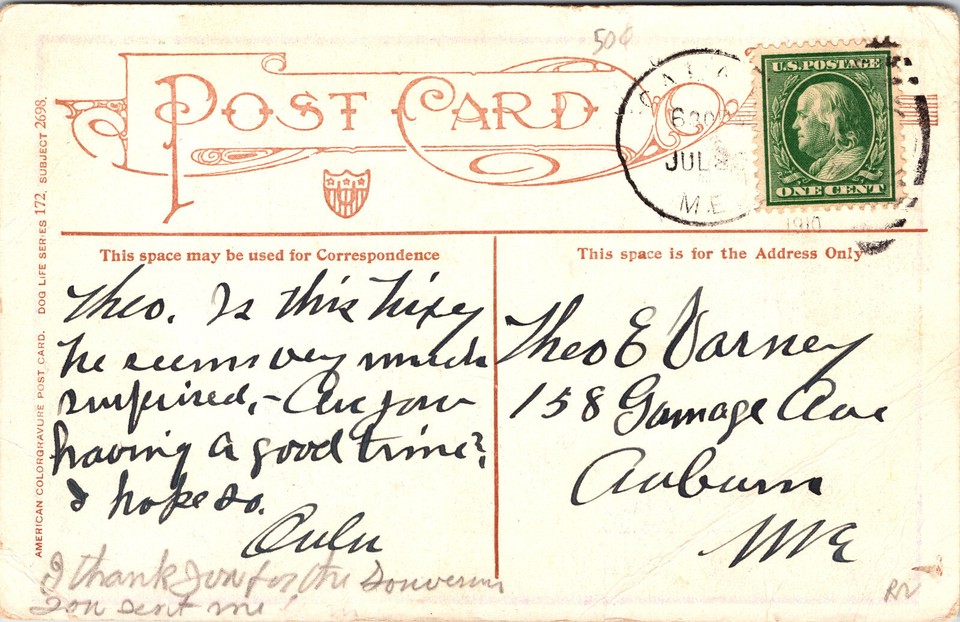 Postcard Comical WELL I'LL BE DARNED!, Circa 1910, Posted COM21 | eBay