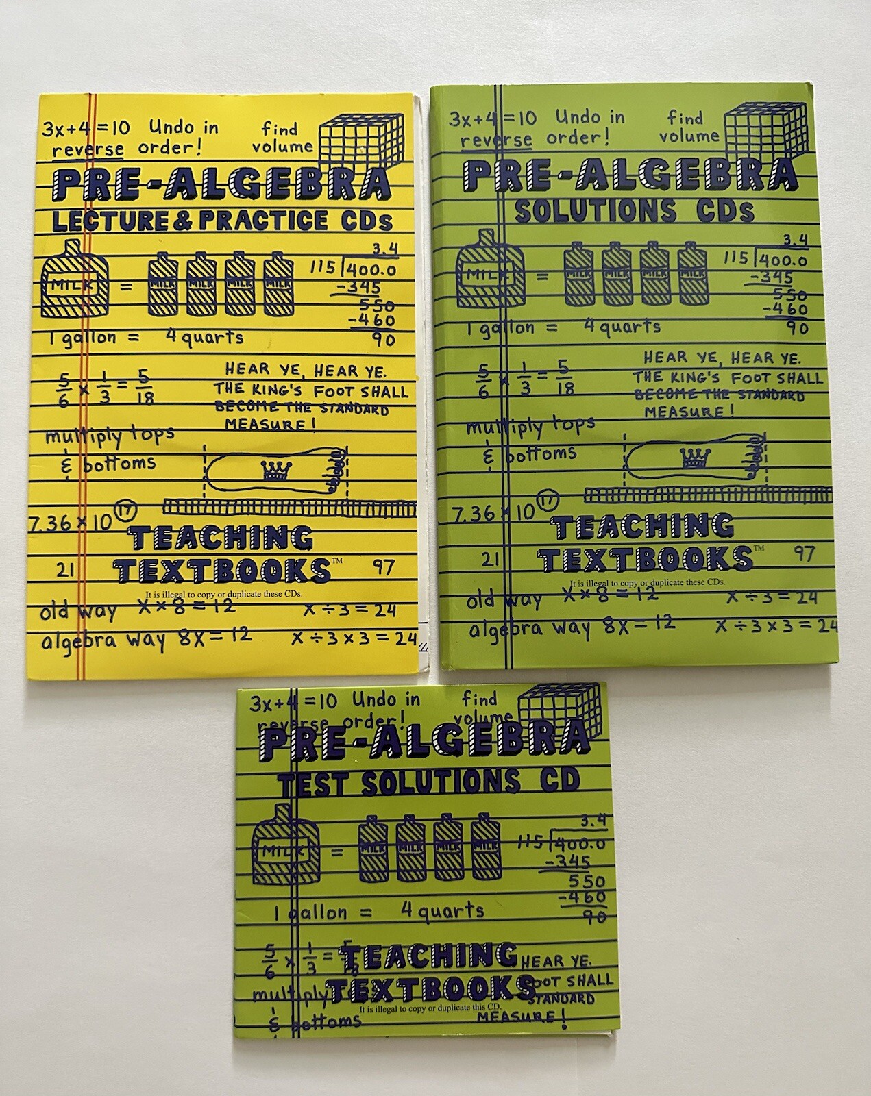 Teaching Textbooks Pre Algebra Cds Lecture practice solutions tests | eBay