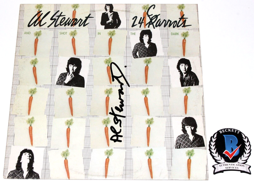 SINGER AL STEWART SIGNED '24 CARROTS' ALBUM VINYL RECORD LP BECKETT BAS ...