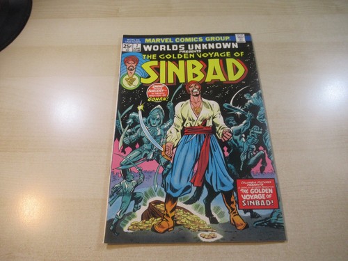WORLDS UNKNOWN #7 MARVEL BRONZE AGE GOLDEN VOYAGE SINBAD HIGH GRADE ...