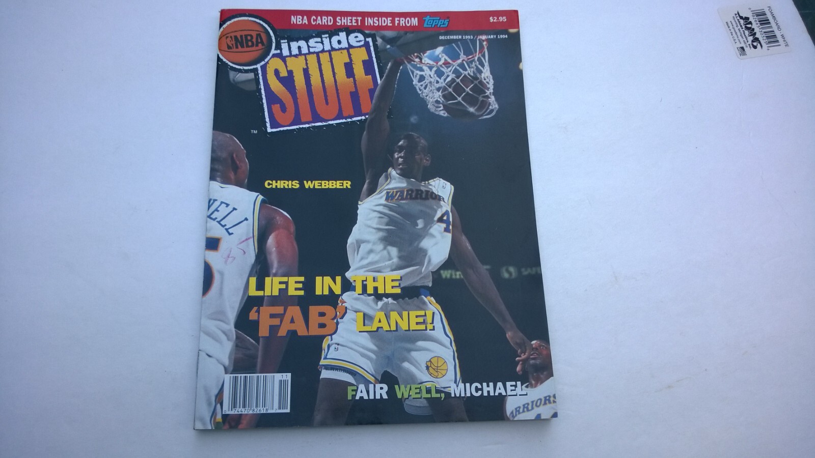 NBA Inside Stuff Magazine Dec/Jan 1993-94 Chris Webber cover NBA Cards ...