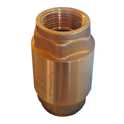 Spring Check Valve 1-1/4" Lead Free Brass Spring IPS Thread Check Valve ...