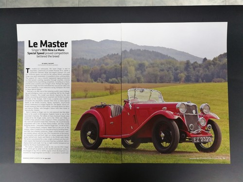Singer 1935 Nine Le Mans Special Speed - Original 6 Page Color 2016 ...