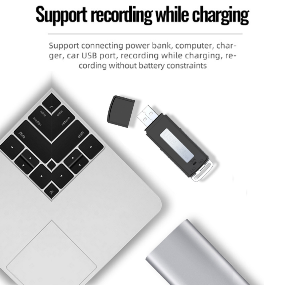 Mini Spy Audio Recorder Voice Activated Listening Device Microphone ...