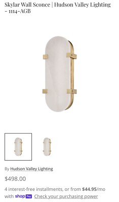 Hudson Valley Skylar LED Wall Sconce 5"x13.75", Aged Brass - 1114-AGB ...