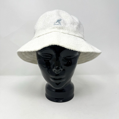 Kangol Bermuda Casual Bucket Hat White Lahinch Textured Terry Cloth ...