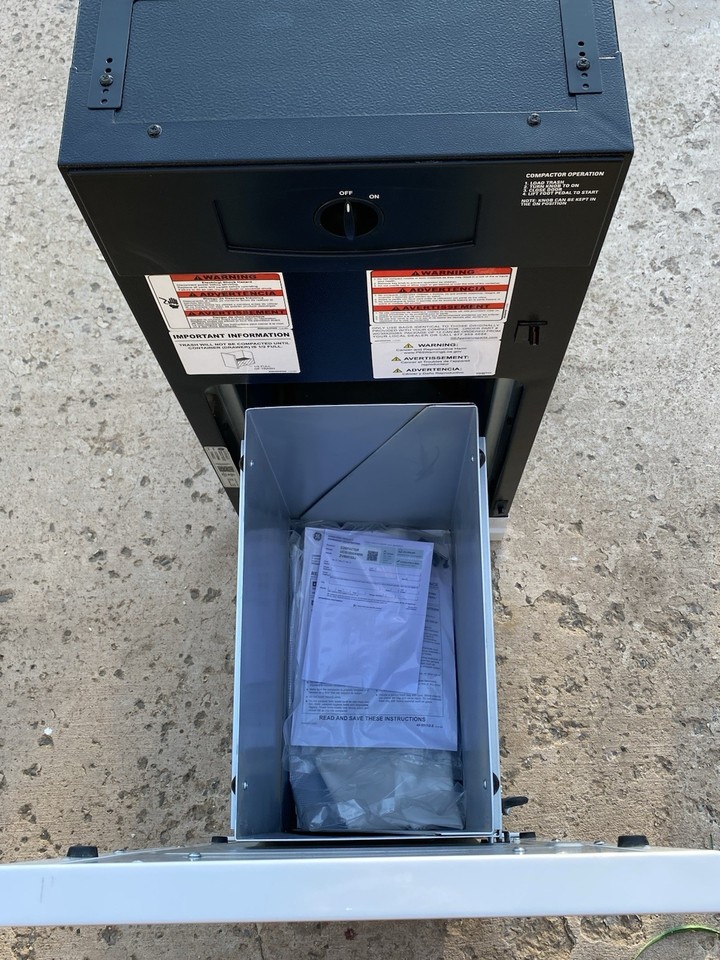 GE 15” Trash Compactor Model# UCG1500NWW In Color White New No Box ...