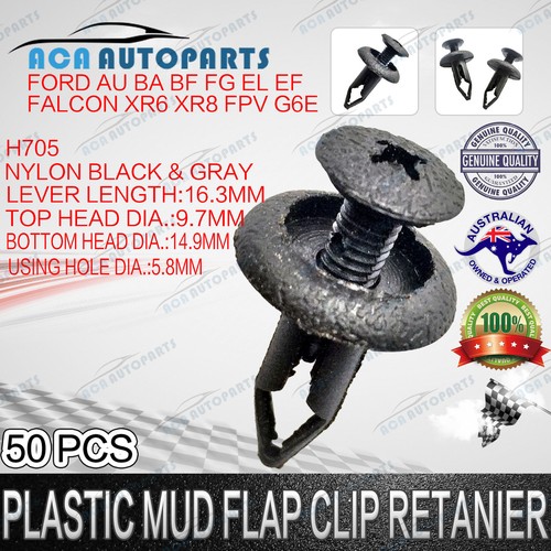 50X Fits Ford EF AU BA BF FG Plastic Clip Retainer XR6 XR8 FPV G6E ...