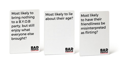 BAD PEOPLE - RED Expansion Pack (100 NEW Question Cards) - NSFW Party ...