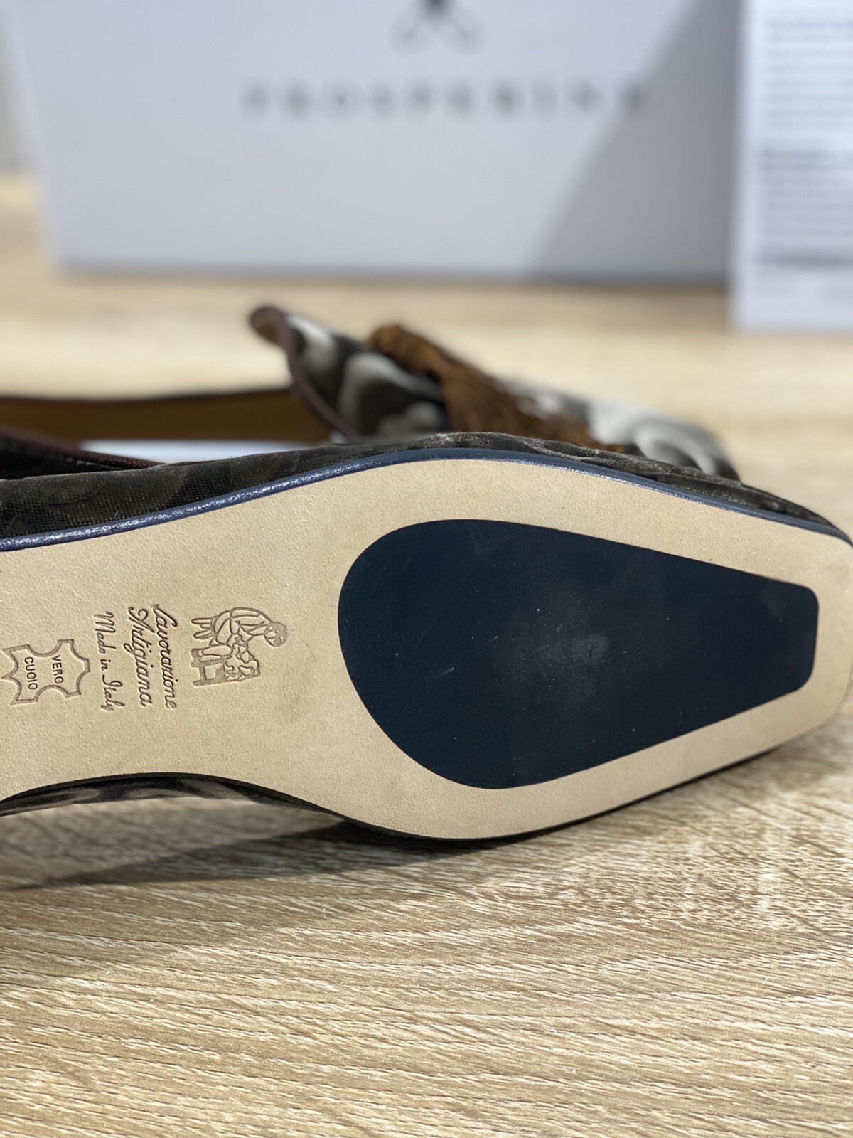 Prosperine Mokassin Frau Samt Maulwurf Damask Luxury Made IN Italy 37 ...