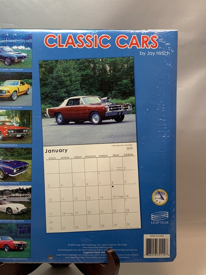 2010 Sealed Classic Cars 16 Month Calendar Camaro Mustang Dodge | eBay