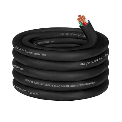 6/4 6 AWG SOOW Portable Power Cable Wire,6 Gauge 600V SOOW Electrical ...