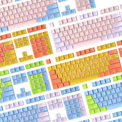 Multi-color Doubleshot Key Cap 104 Keycaps set for Cherry MX Mechanical ...