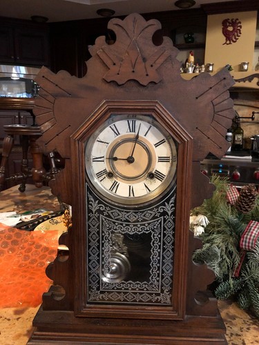 Patented 1882 Antique Ansonia Clock with key - munimoro.gob.pe
