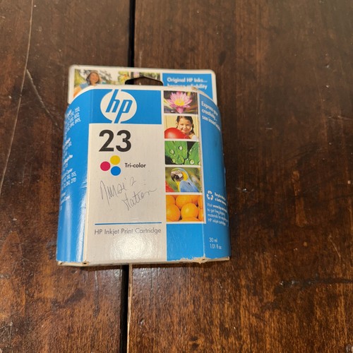 New Genuine HP 23 Tri-Color Ink Cartridge New Old Sealed Ink. Expired ...