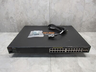 HP Aruba 2530-24G PoE+ J9773A 24-Port Gigabit Network Switch w/ Rack ...
