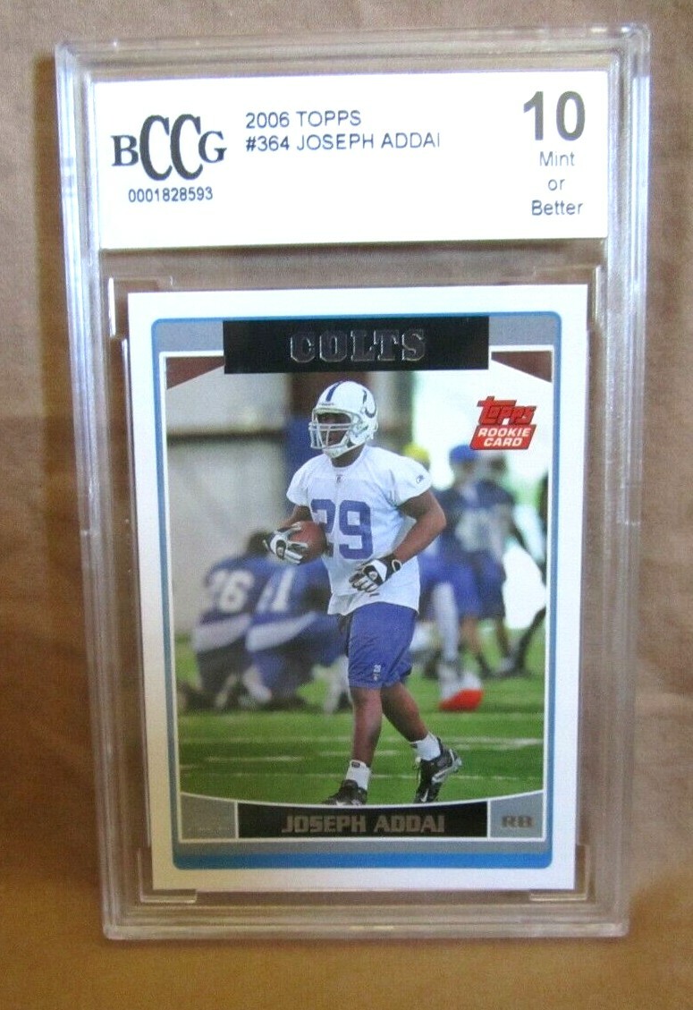 Joseph Addai 2006 Topps Running Pose Rookie#364 BccG10!Colts RB RC GOAT ...
