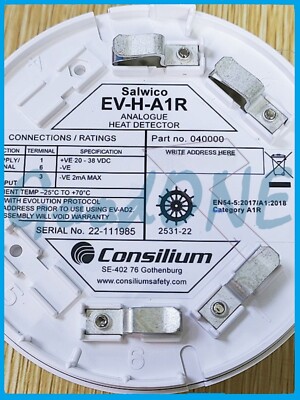 1PC NEW Consilium Marine Temperature Smoke Sensor EV-H-AIR-040000 | eBay