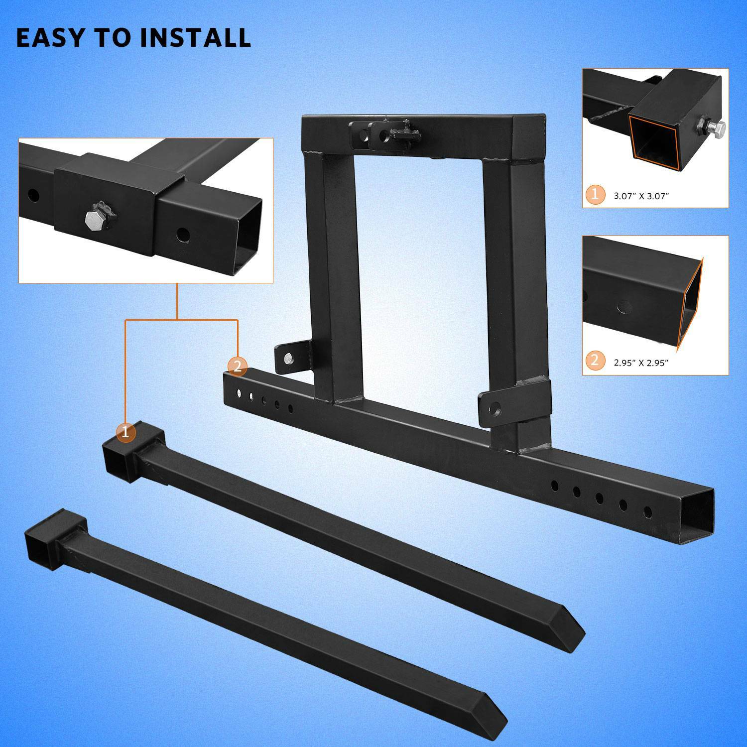 3 Point Hitch Pallet Forks Attachments Cat 1 Tractor Carryall ...