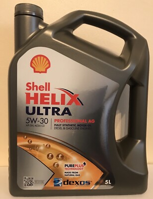 Original Shell Engine Oil Helix Ultra 5W-30 Professional AG, ACEA C3 ...