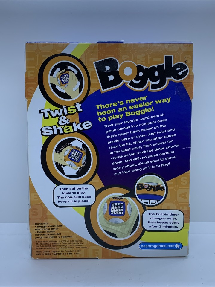 $ 2008 Boggle Twist & Shake Game NIB Word Search Game Hasbro Timer | eBay