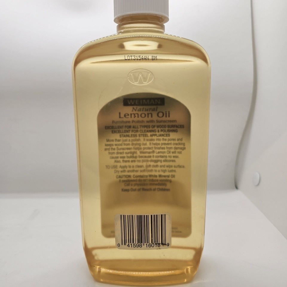 Weiman Natural Lemon Oil Furniture Polish 16 oz Full Bottle ...