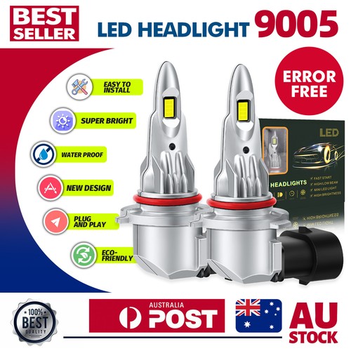 2x 9005 HB3 LED Headlight Kit High Beam Bulbs For BMW 5 Series E39 E34 ...